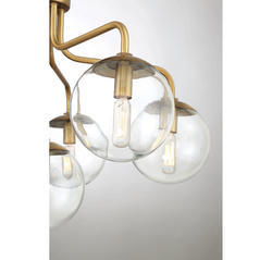 Savoy House Essentials Marco 6-Light Warm Brass Semi-Flush Mount ...