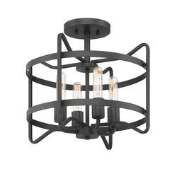 Savoy House Essentials Kent 4-Light Matte Black Semi-Flush Mount ...