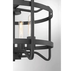 Savoy House Essentials Kent 4-Light Matte Black Semi-Flush Mount ...