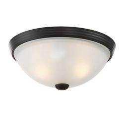 Savoy House Essentials 2-Light English Bronze Flush Mount Ceiling Light ...