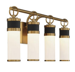 Savoy House Abel Integrated LED Matte Black with Warm Brass Accents ...