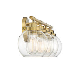 Savoy House Essentials Carson 4-Light Warm Brass Vanity Light at Menards®