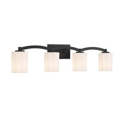 Savoy House Essentials Whitney 4-Light Matte Black Vanity Light at Menards®