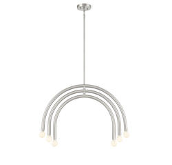Meridian 6-Light Brushed Nickel Chandelier at Menards®