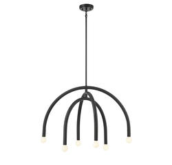 Meridian 6-Light Matte Black Chandelier at Menards®