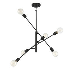 Meridian 6-Light Matte Black Chandelier at Menards®