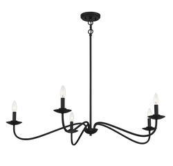 Meridian 5-Light Matte Black Chandelier at Menards®