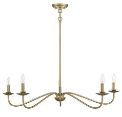 Meridian 5-Light Natural Brass Chandelier at Menards®