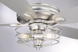 Meridian 52" 3-Light Brushed Nickel Indoor Ceiling Fan at Menards®