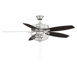 Meridian 52" 3-Light Brushed Nickel Indoor Ceiling Fan at Menards®