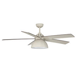 Meridian 52 Distressed White Indoor Led Ceiling Fan With Remote At