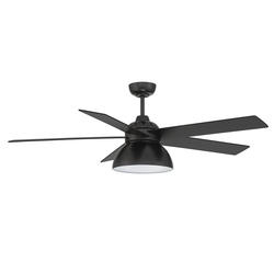 Meridian 52 Matte Black Indoor Led Ceiling Fan With Remote At Menards