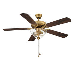 Meridian 52" 2-Light Natural Brass Indoor Ceiling Fan at Menards®
