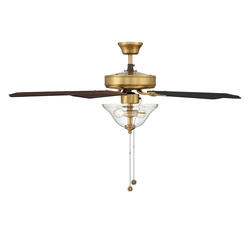 Meridian 52" 2-Light Natural Brass Indoor Ceiling Fan at Menards®