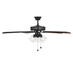 Meridian 52" 3-Light Matte Black Indoor Ceiling Fan at Menards®