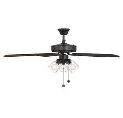Meridian 52" 3-Light Matte Black Indoor Ceiling Fan at Menards®