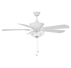 Meridian 52" 2-Light White Indoor/Outdoor Ceiling Fan at Menards®