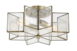 Savoy House Meridian 16"W Natural Brass 2-Light Semi-Flush Mount ...