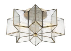 Meridian 2-Light Natural Brass Semi-Flush Mount Ceiling Light at Menards®