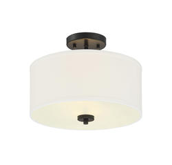 Meridian 2-Light Matte Black Semi-Flush Mount Ceiling Light at Menards®