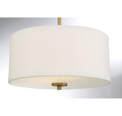 Meridian 2-Light Natural Brass Semi-Flush Mount Ceiling Light at Menards®