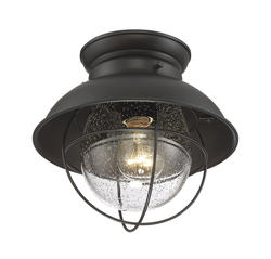 Meridian 1-Light Oil Rubbed Bronze Flush Mount Ceiling Light at Menards®