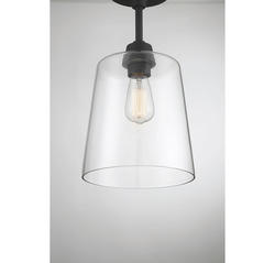 Meridian 1-Light Matte Black Semi-Flush Mount Ceiling Light at Menards®