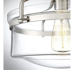 Meridian 1-Light Brushed Nickel Semi-Flush Mount Ceiling Light at Menards®