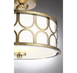 Meridian 2-Light Natural Brass Semi-Flush Mount Ceiling Light at Menards®