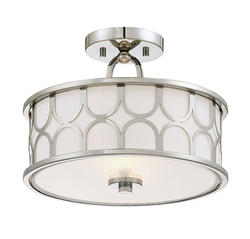 Meridian 2-Light Polished Nickel Semi-Flush Mount Ceiling Light at Menards®