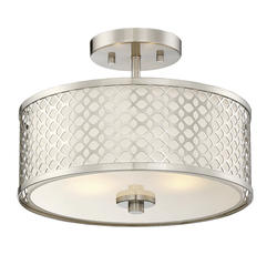 Meridian 2-Light Brushed Nickel Semi-Flush Mount Ceiling Light at Menards®