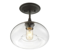 Meridian 1-Light Oil Rubbed Bronze Semi-Flush Mount Ceiling Light at ...