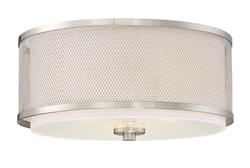 Meridian 3-Light Brushed Nickel Flush Mount Ceiling Light at Menards®