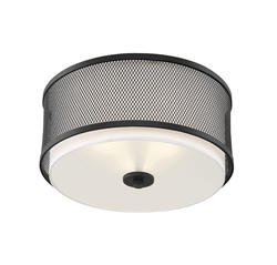 Meridian 3-Light Matte Black Flush Mount Ceiling Light at Menards®
