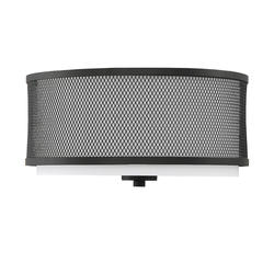 Meridian 3-Light Matte Black Flush Mount Ceiling Light at Menards®