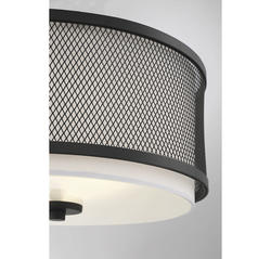 Meridian 3-Light Matte Black Flush Mount Ceiling Light at Menards®