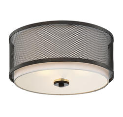 Meridian 3-Light Oil Rubbed Bronze Flush Mount Ceiling Light at Menards®