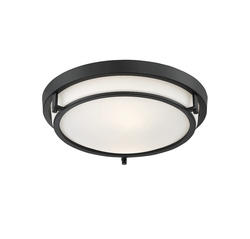 Meridian 2-Light Matte Black Semi-Flush Mount Ceiling Light at Menards®