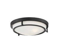 Meridian 2-Light Matte Black Semi-Flush Mount Ceiling Light at Menards®