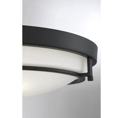 Meridian 2-Light Matte Black Semi-Flush Mount Ceiling Light at Menards®