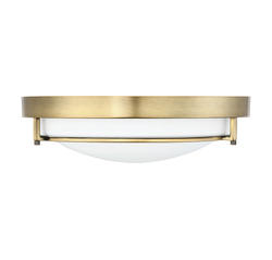 Meridian 2-Light Natural Brass Flush Mount Ceiling Light at Menards®