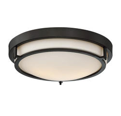 Meridian 2-Light Oil Rubbed Bronze Flush Mount Ceiling Light at Menards®
