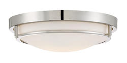 Meridian 2-Light Polished Nickel Flush Mount Ceiling Light at Menards®