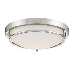 Meridian 2-Light Polished Nickel Flush Mount Ceiling Light at Menards®