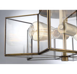 Meridian 2-Light Natural Brass Semi-Flush Mount Ceiling Light at Menards®