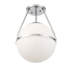 Meridian 1-Light Chrome Semi-Flush Mount Ceiling Light at Menards®