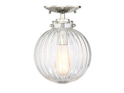 Meridian 1-Light Polished Nickel Semi-Flush Mount Ceiling Light at Menards®