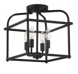 Meridian 4-Light Matte Black Semi-Flush Mount Ceiling Light at Menards®