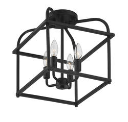 Meridian 4-Light Matte Black Semi-Flush Mount Ceiling Light at Menards®