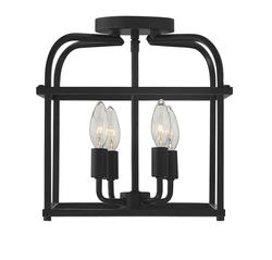 Meridian 4-Light Matte Black Semi-Flush Mount Ceiling Light at Menards®